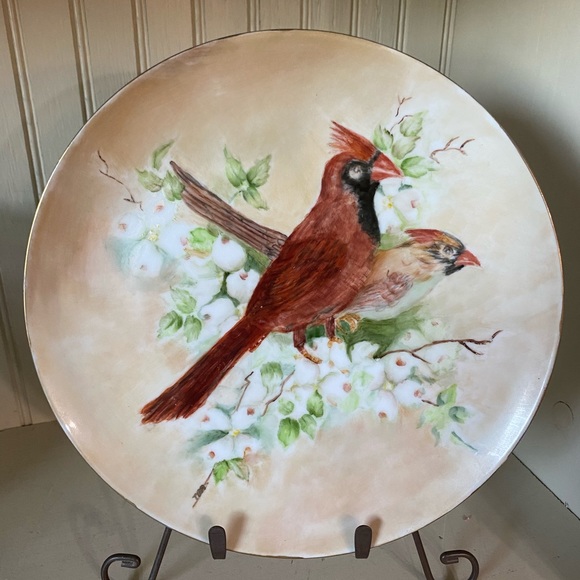 Vintage | Accents | Vintage Cardinal Decorative Plate Bird Decor Red ...
